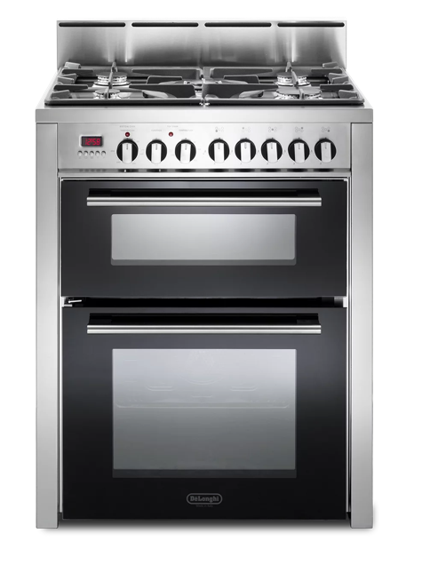 DeLonghi DDC 707 DF Modern 70cm Double cavity Gas Range Cooker Steel ...