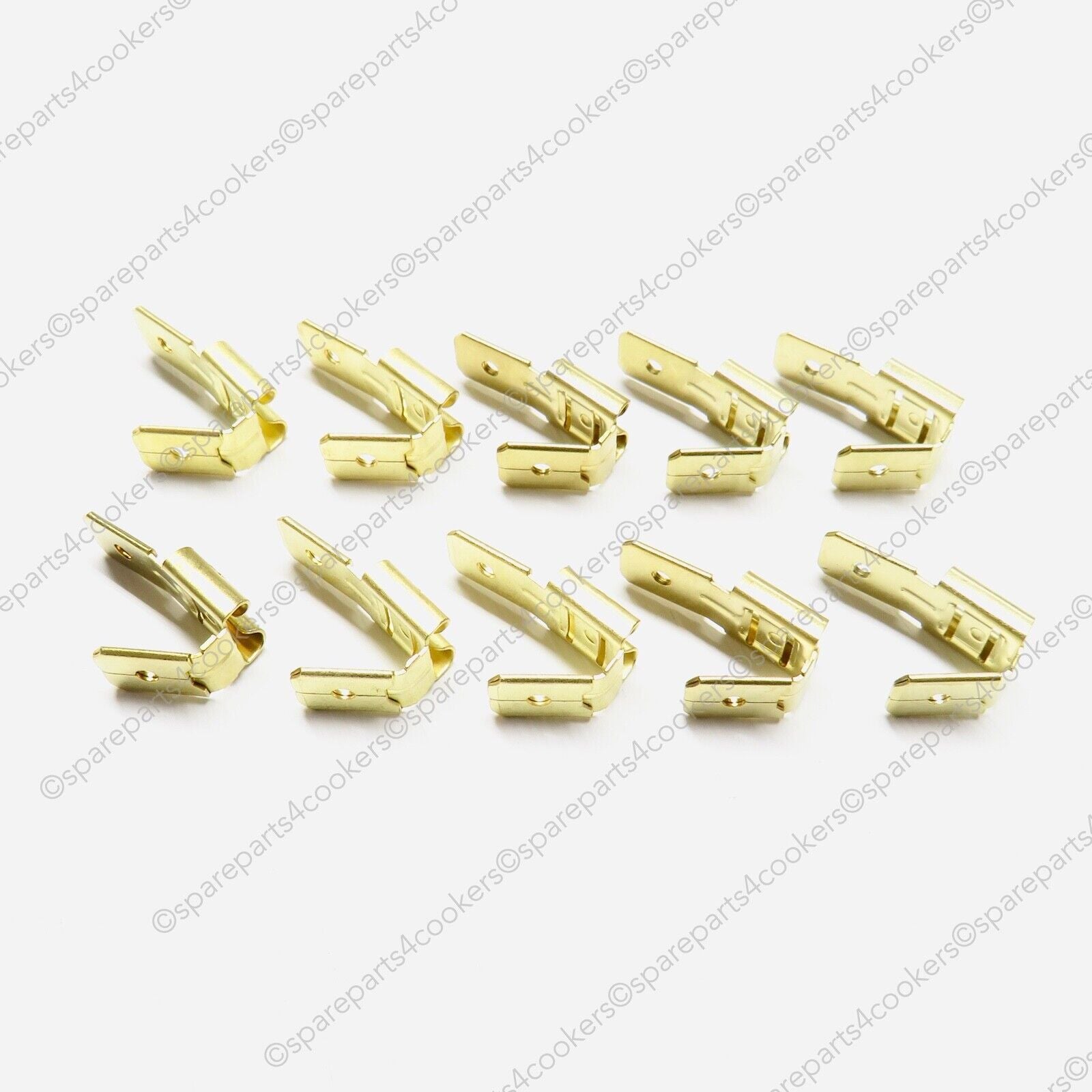 PIGGY BACK SPADE CONNECTOR / TERMINAL Male/Female 6.3mm Non-insulated ...
